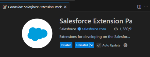 4.Salesforce Package.xml Generator Extension for VS Codeのインストール